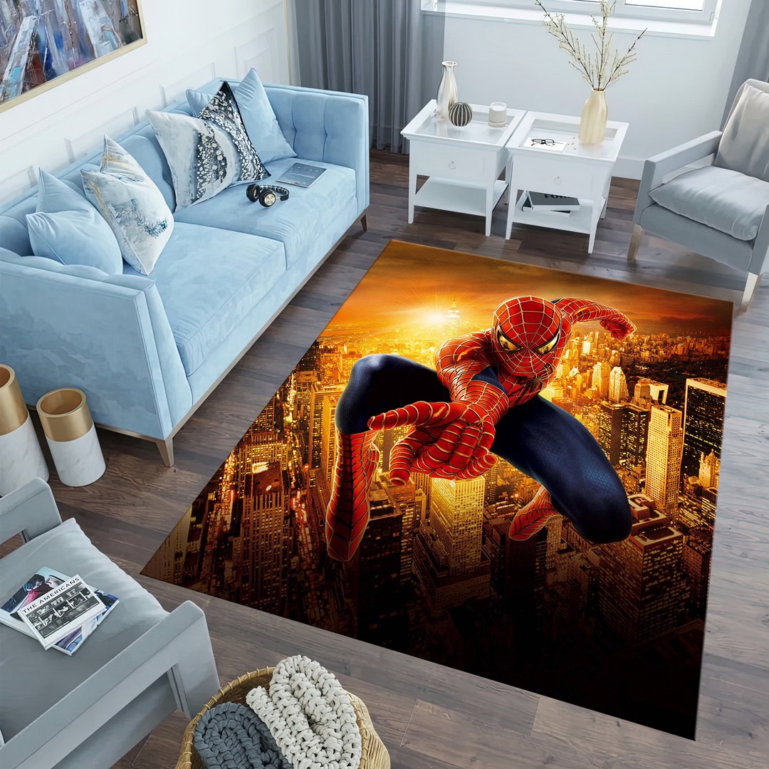 Spiderman Rugs,spiderman Rug,kids Room Rug,boy Room Rug,patterned Rug ...