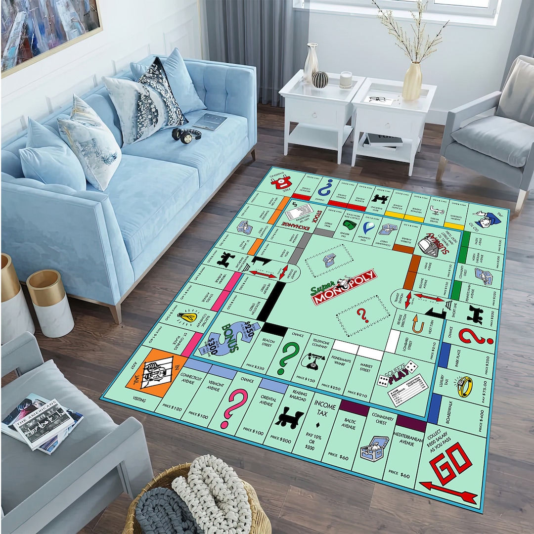 Board Game Rug,monopoly Game Rug, Kids Rug, Boy Room Rug, Kid Christmas ...
