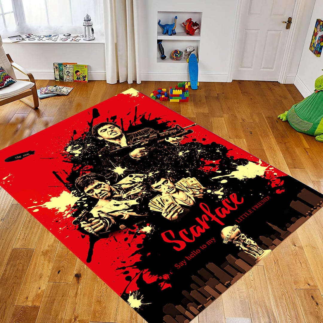 Scarface Rug, Tony Montana Rug, Fan Rug,scarface Themed Rug, Custom ...