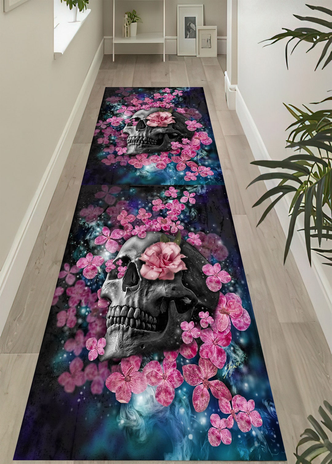 Runner,skull Runner,long Rug,entry Rug,anti Slip Runner,hallway Runner ...