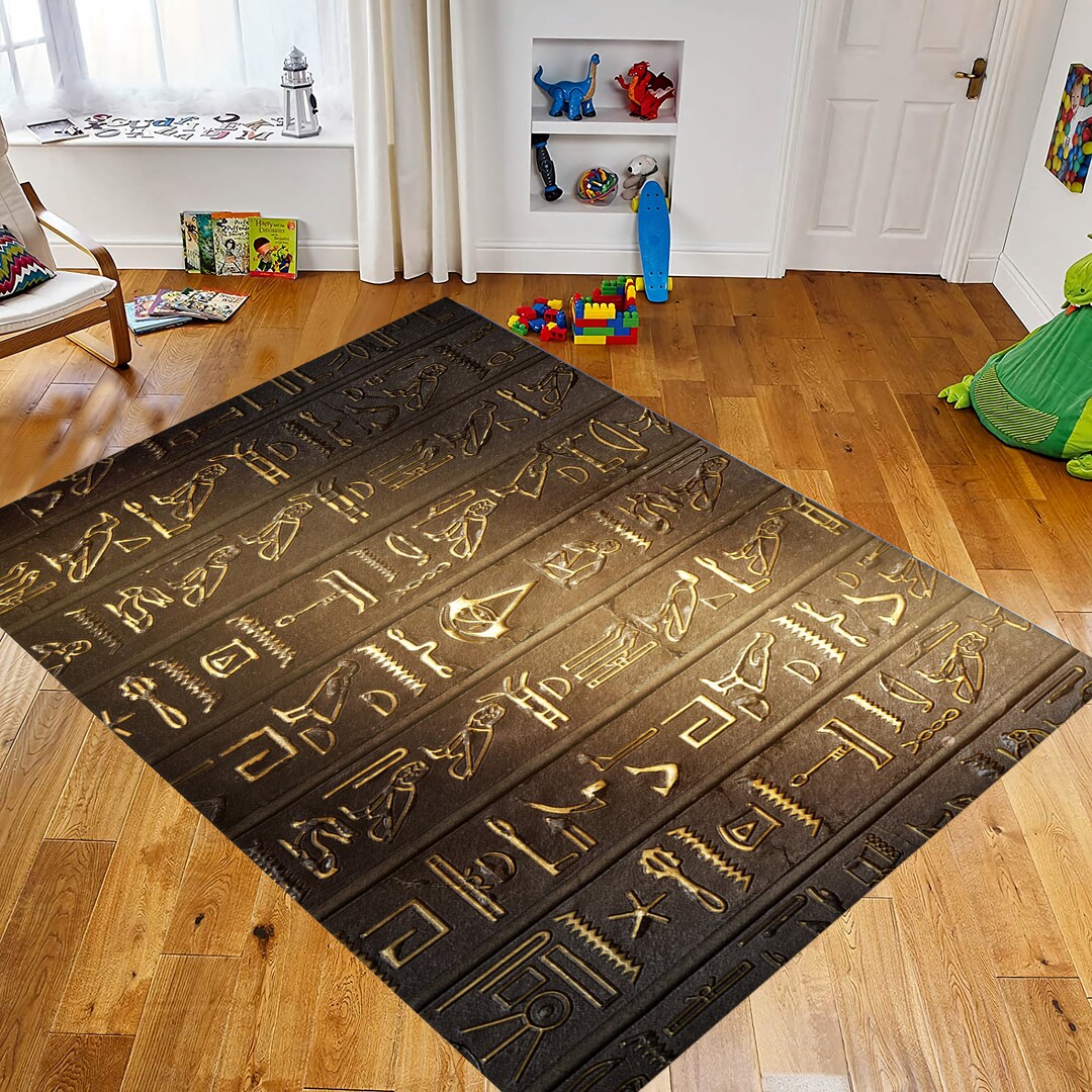 Ancient Egyptian Rug, Egypt Pattern Rug, Gift for Her, Home Decor ...