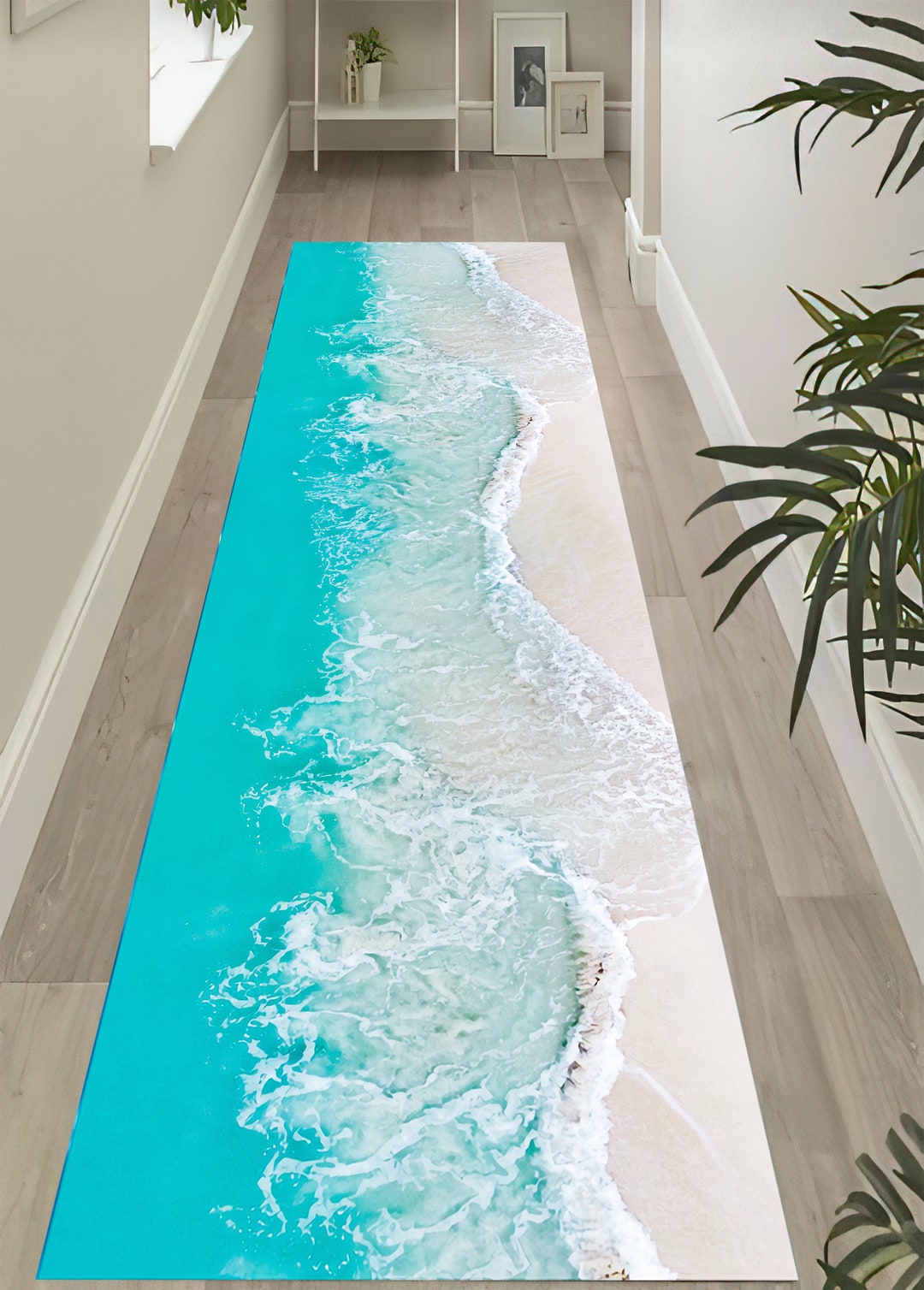 Beach Runner Rug: Cotton Woven, Anti-slip Hallway Entry - Etsy