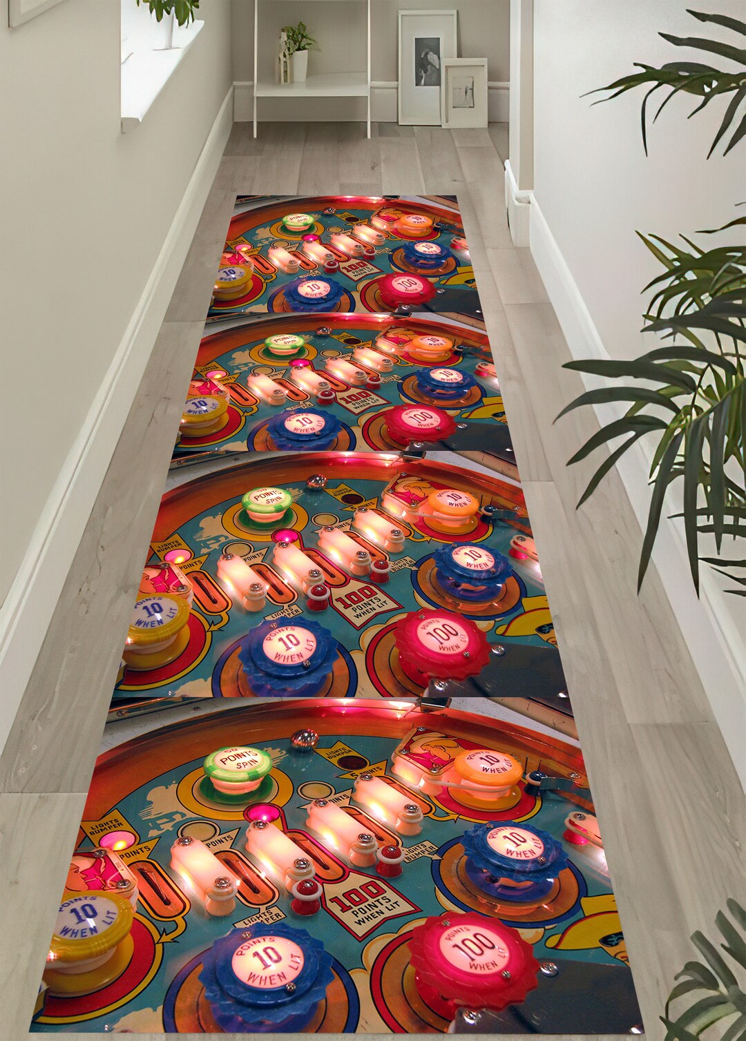 Pinball Machine Runner Rug: Anti-slip Hallway Entry Rug - Etsy