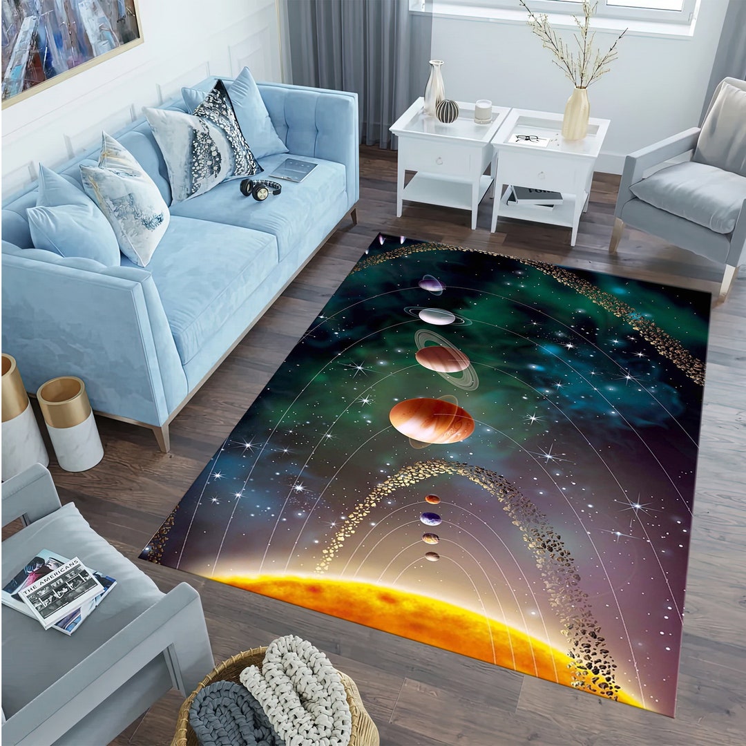 Space Rug,galaxy Rug,planet Rug,space Pattern Rug,solar System,kids ...