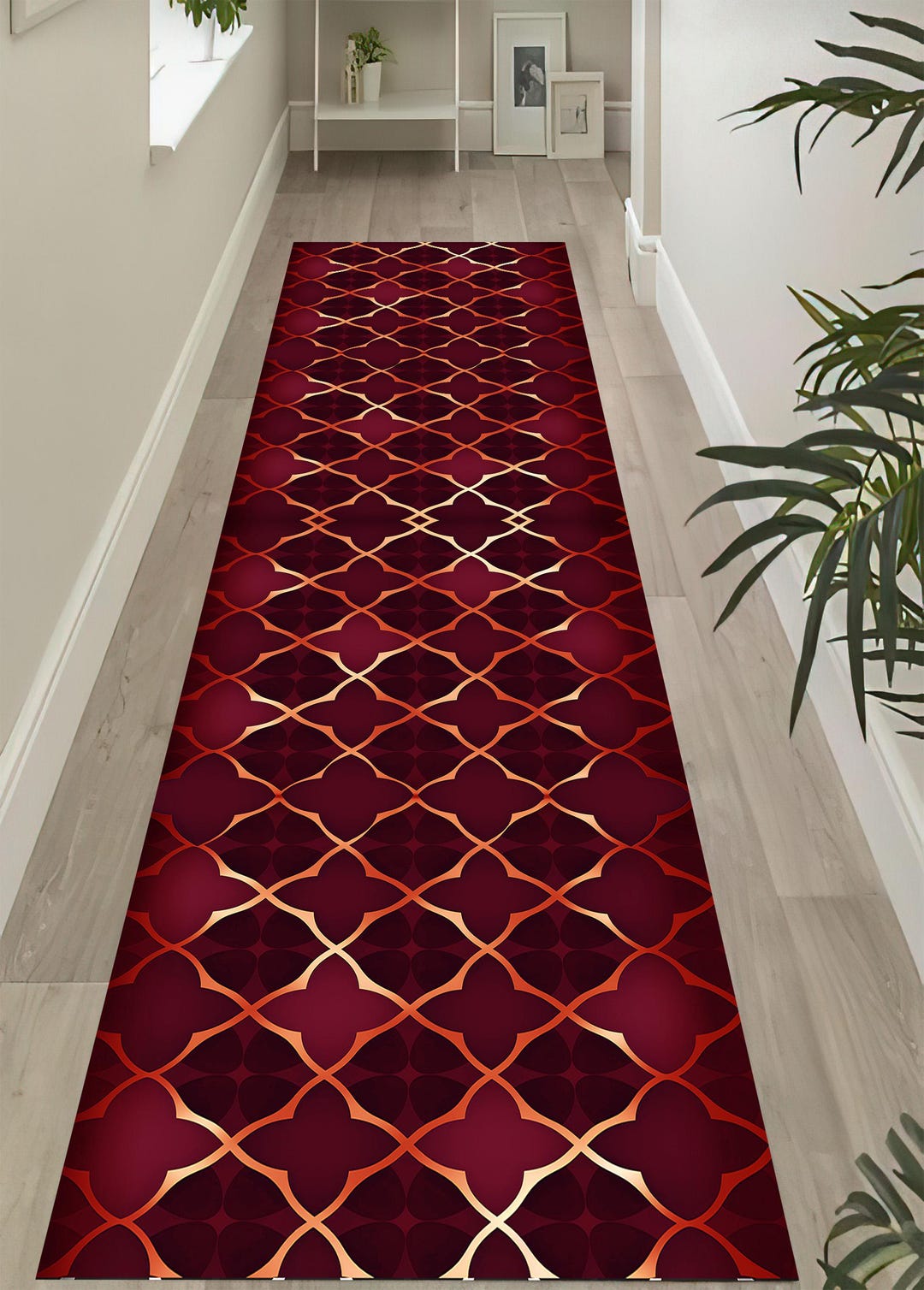 Red Gold Runner Rug,red Gold Runner Carpet,red Gold Rug,red Gold Long ...