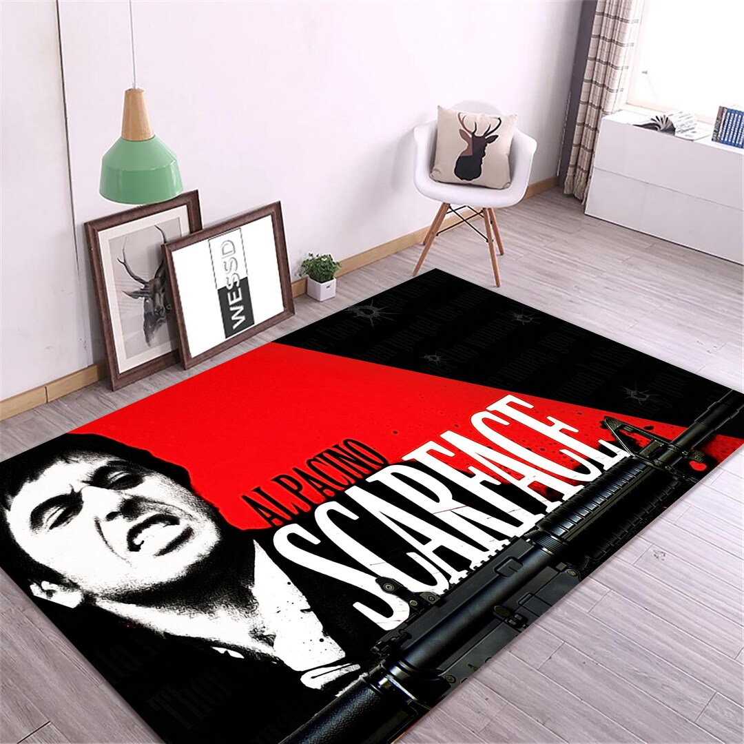 Scarface Rug: Tony Montana Fan Art, Non-slip Area Carpet - Etsy