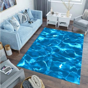 3D Water Rug Illusion Rugabstract&for Living Room Rugnon - Etsy
