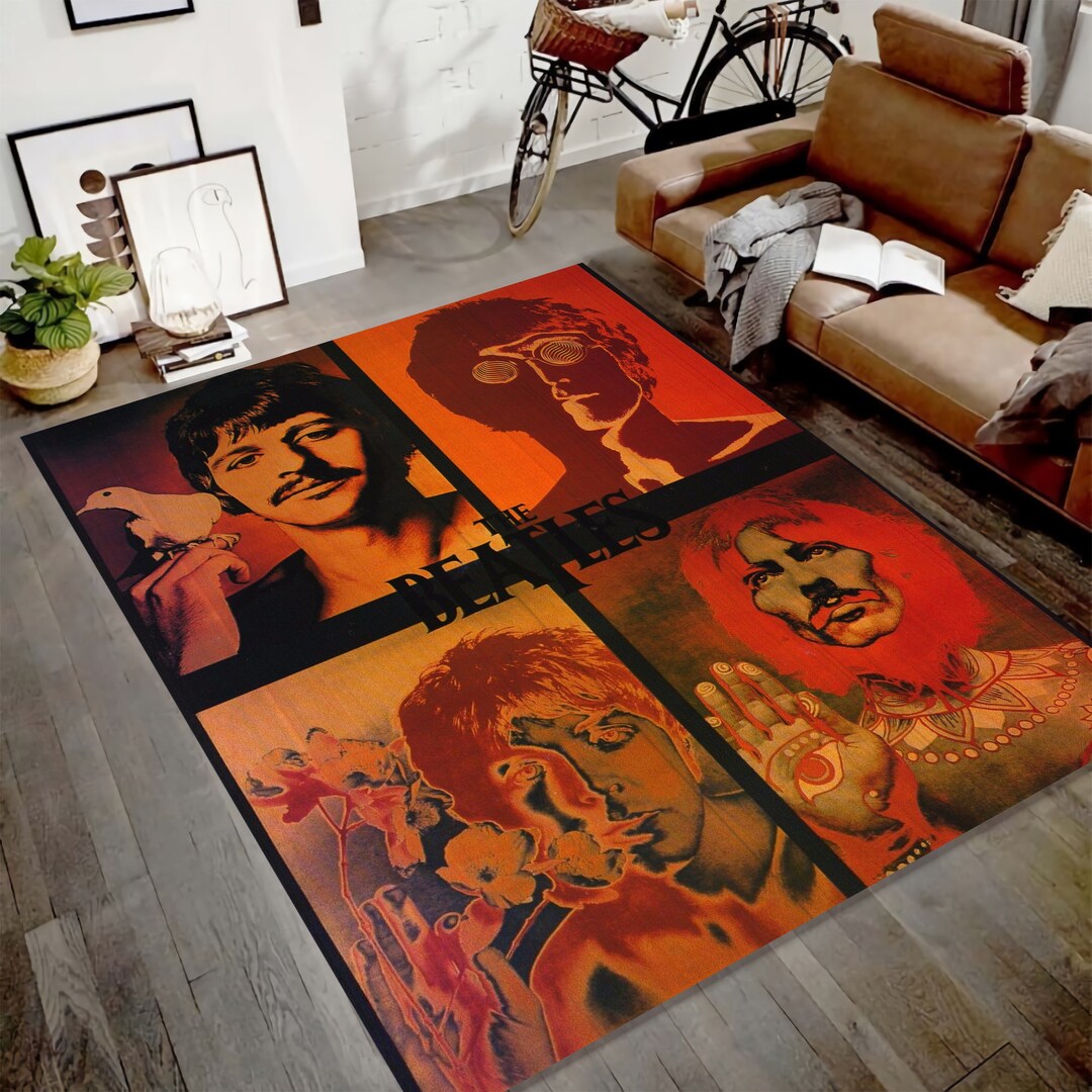 The Beatles Rug, the Beatles Gift, for Living Room Rug, Fan Rug, Area ...