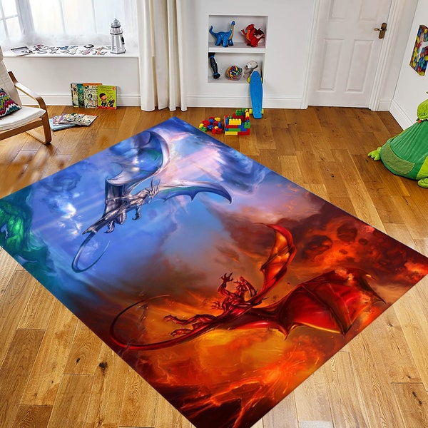 Fantasy Dragon Rug - Etsy