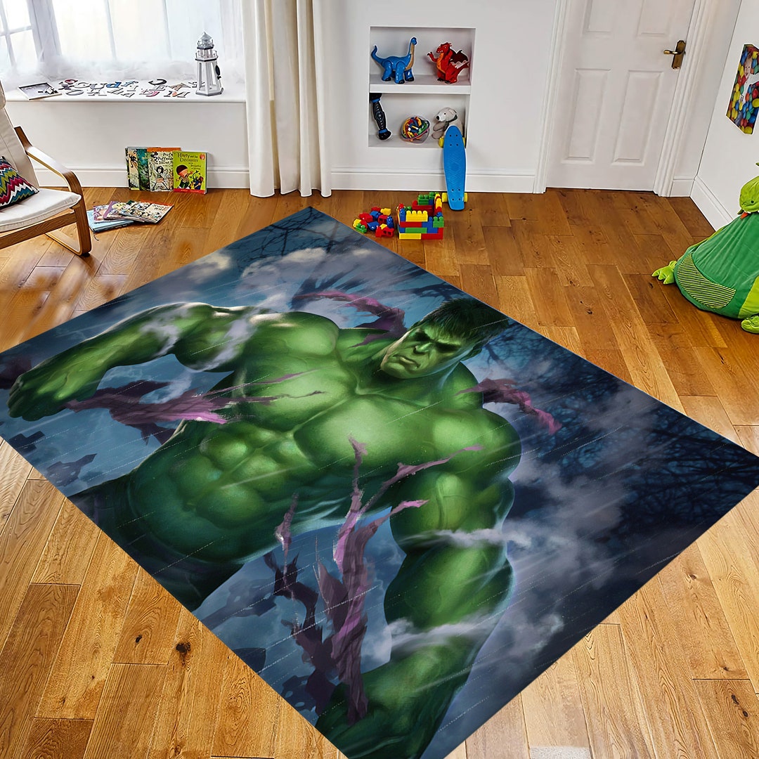 Hulk Rug: 3D Art Kids Room Decor, Non-slip Area Rug - Etsy