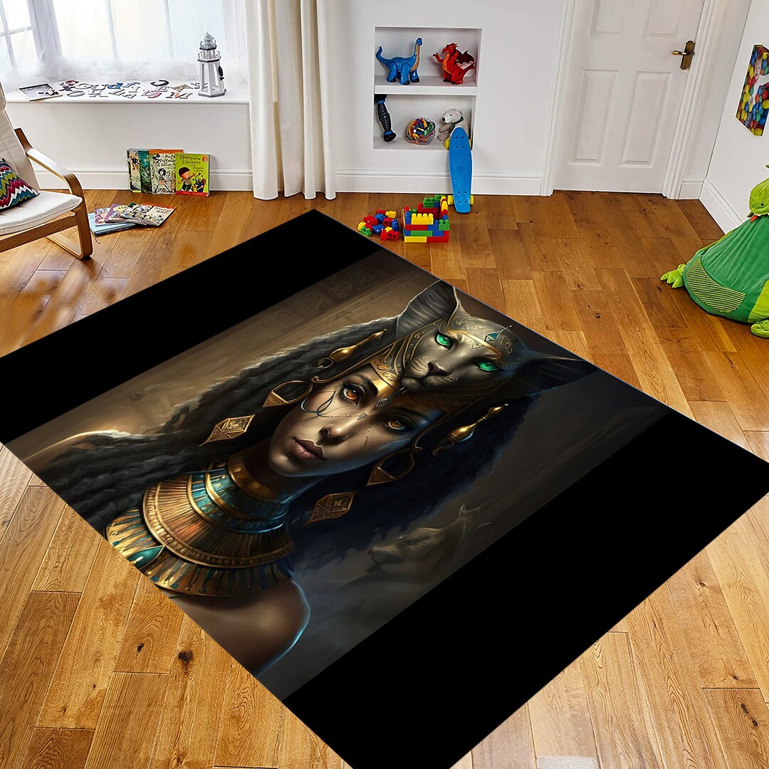 Ancient Art Rug,ancient Women Rug,ancient Women and Cat Rug,ancient ...