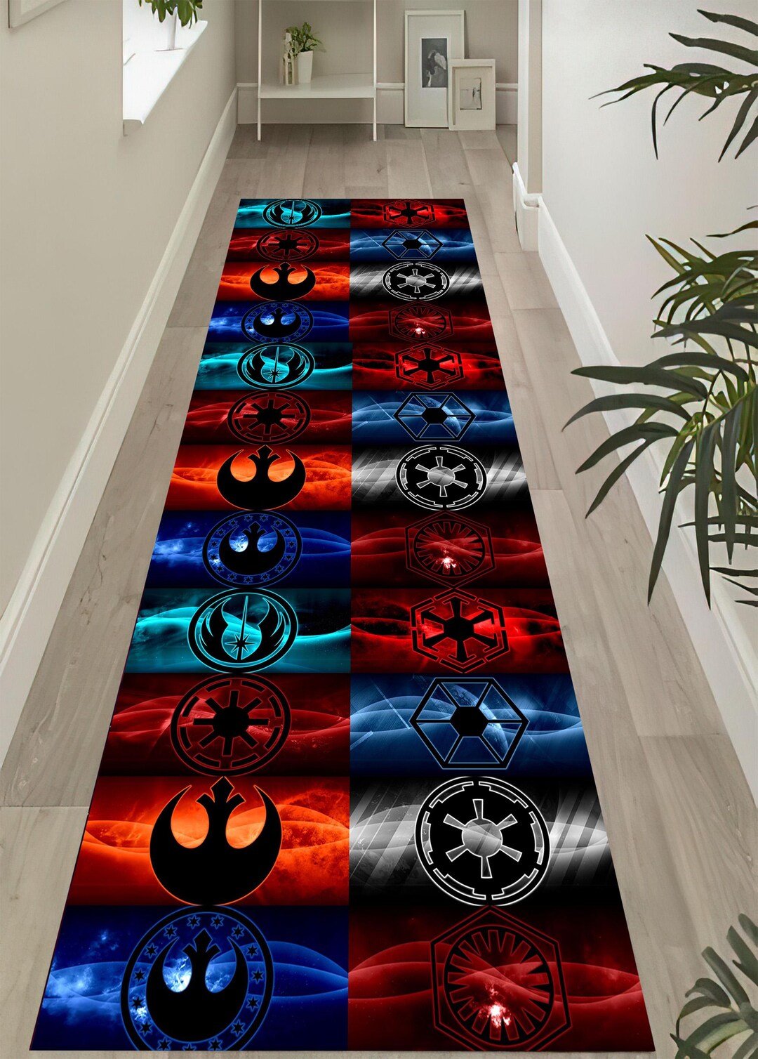 Star Wars Runner Rug: Anti-slip Cotton Woven Hallway Rug - Etsy