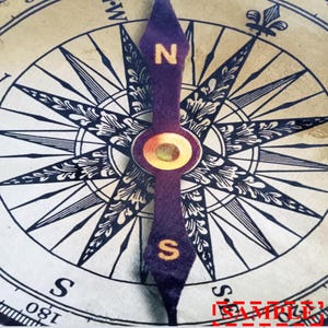 Celestial Compass Rug: Gold Star Galaxy Accent Carpet - Etsy
