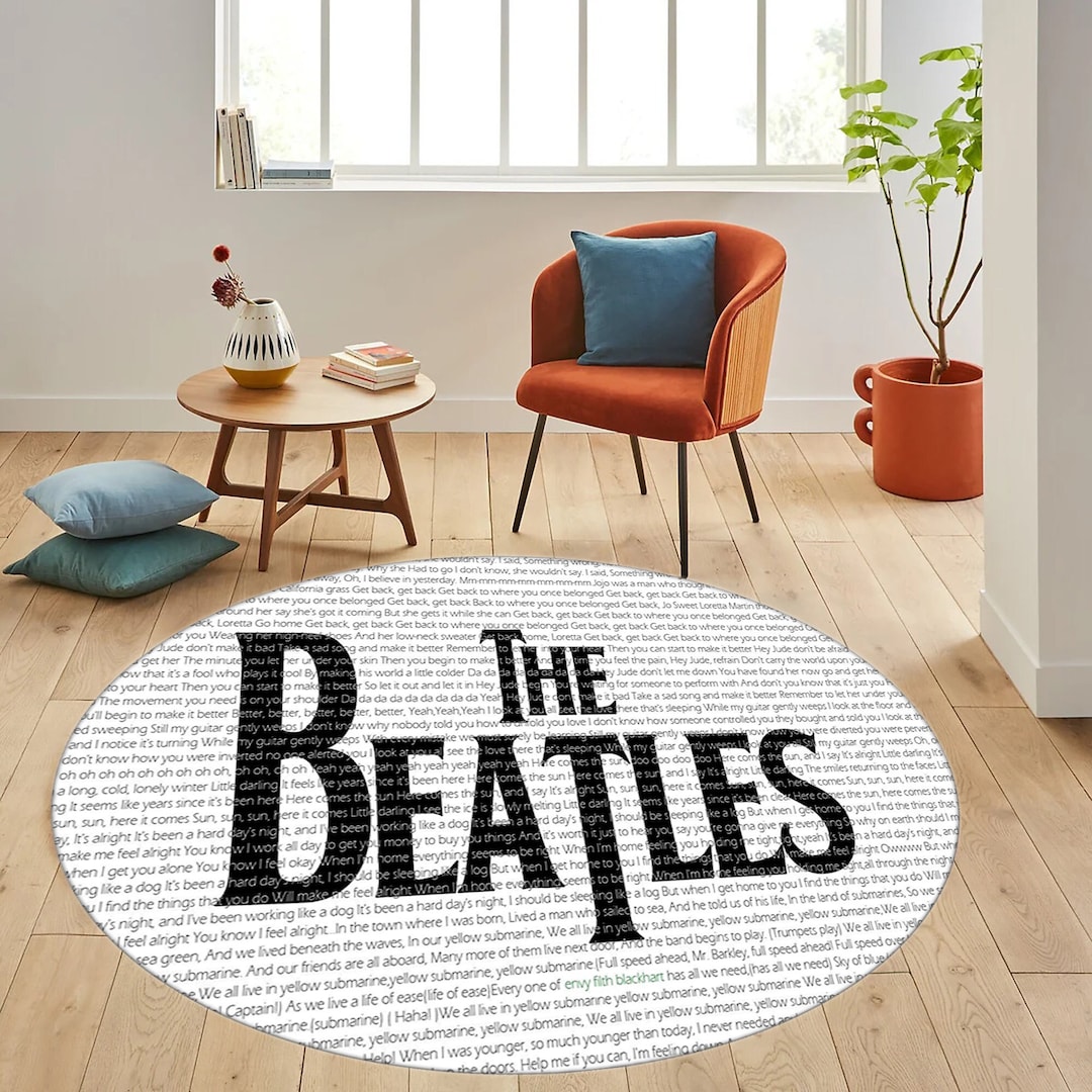 Beatles Round Rug,for Living Round Beatles Rug,fan Round Beatles Rug ...