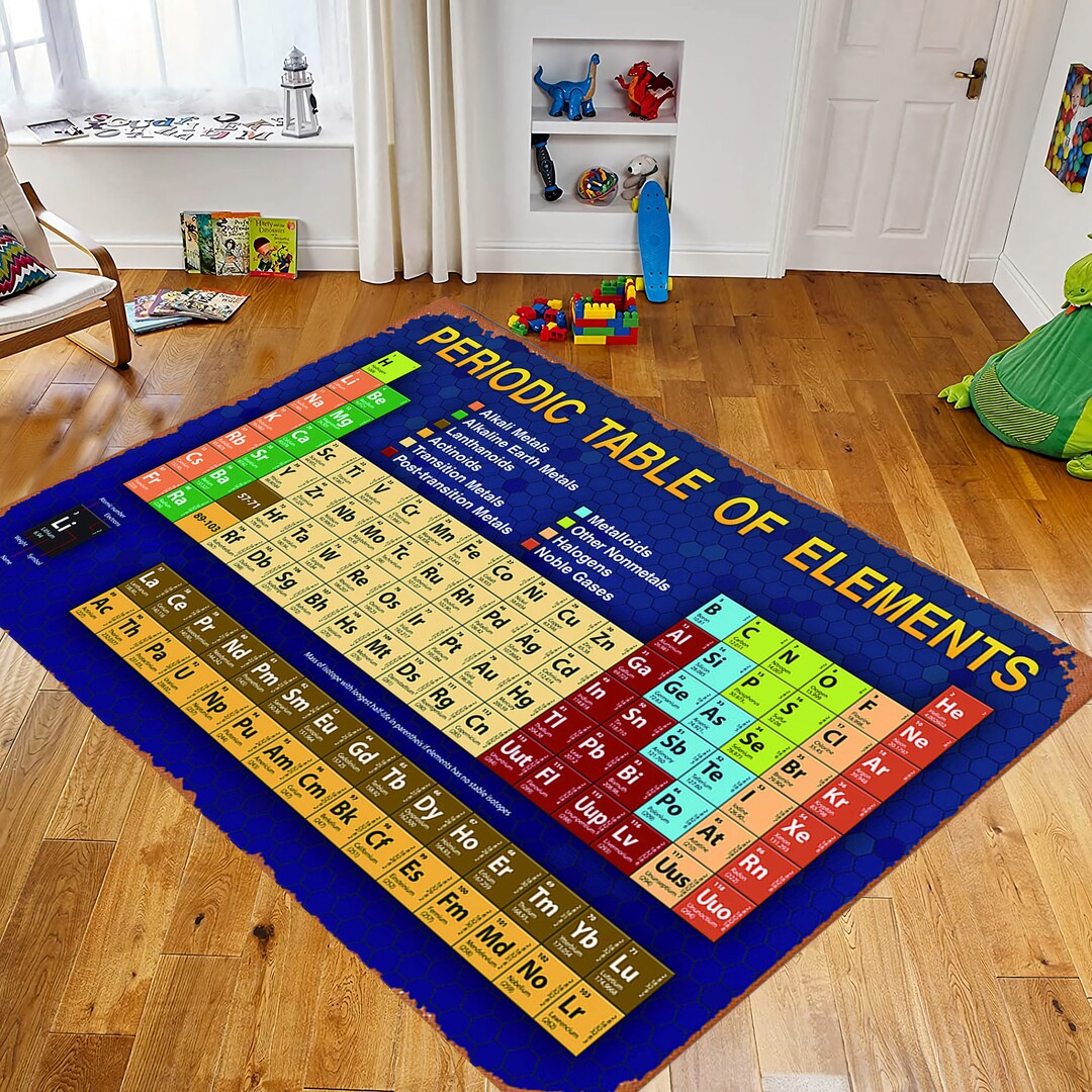 Periodic Table Rugperiodic Rugscience Rugroom Ruggift - Etsy