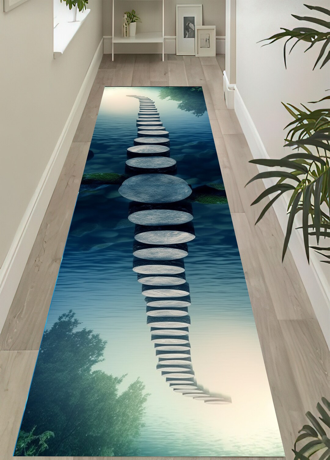 Water Stone Runner Rug, Water Stone Long Rug, Water Stone Entry Rug ...