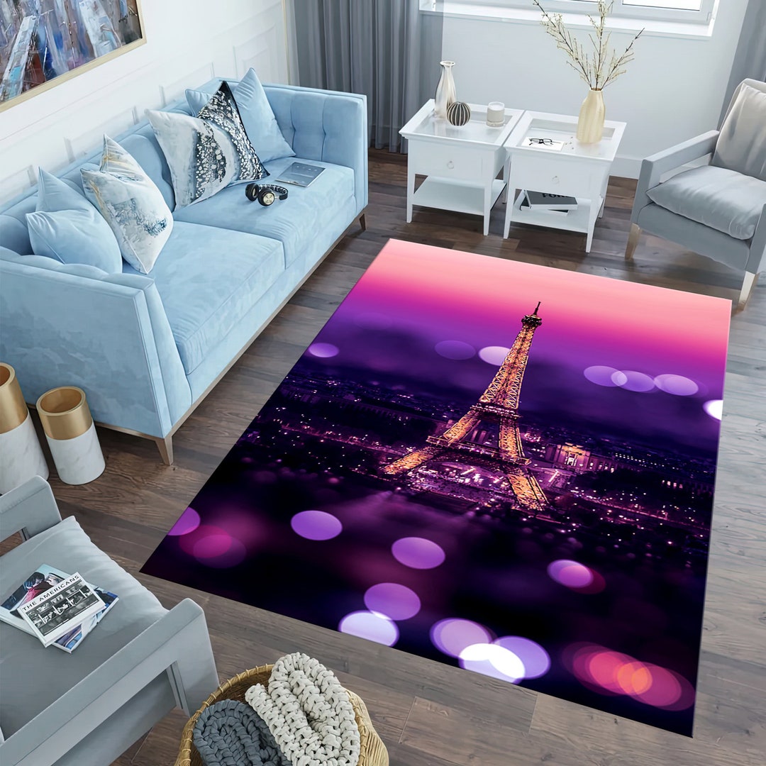 Eiffel,eiffel Tower Rug,colorful Rug,cool Rug,art Decor Rug,area Rug ...
