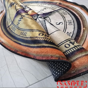 Celestial Compass Rug: Gold Star Galaxy Accent Carpet - Etsy