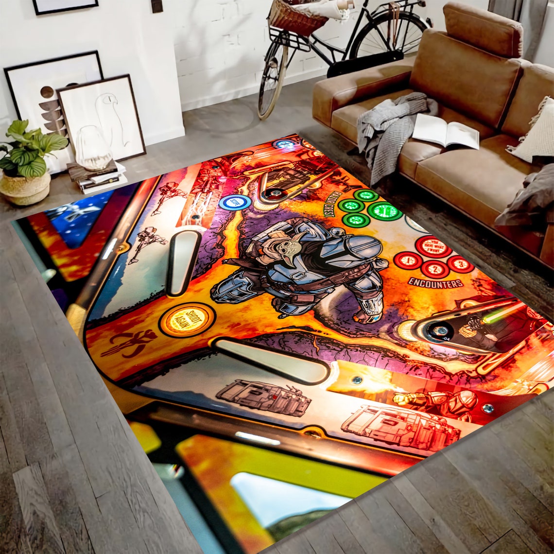 Pinballpinball Playfield Rugspinball Rugcool Ruggame - Etsy