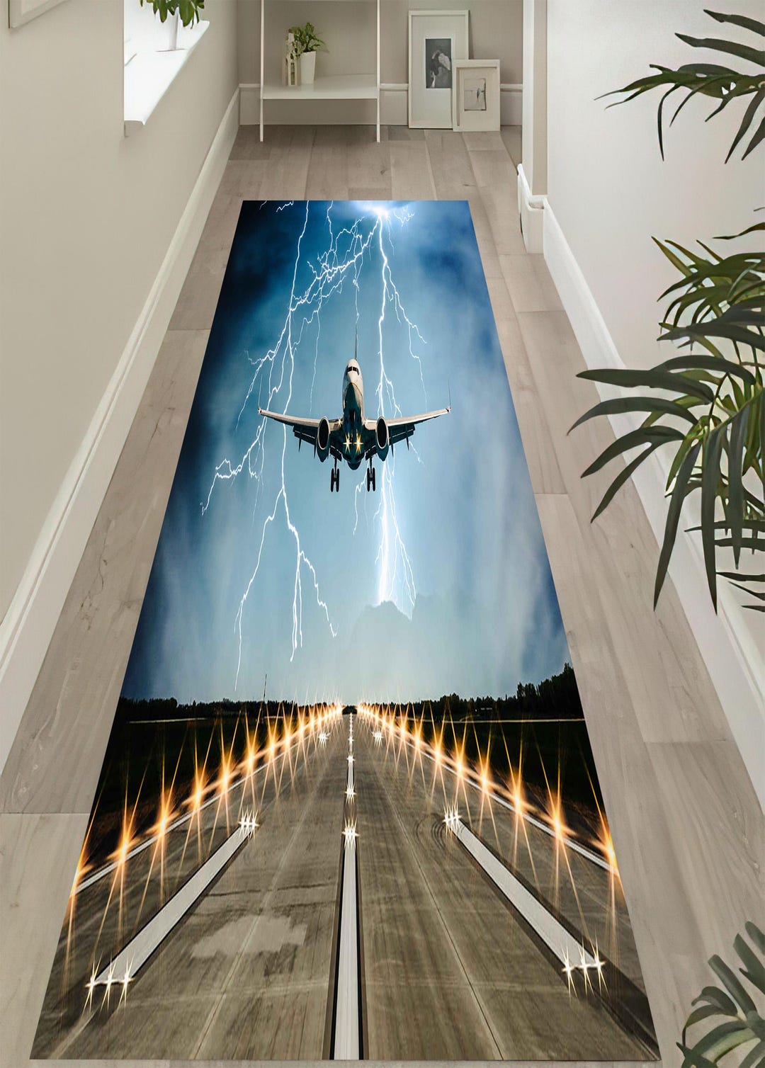 Cockpit Rugs, Aerial Silhouettes Rug,runner Plane Rug,plane Pattern Rug ...