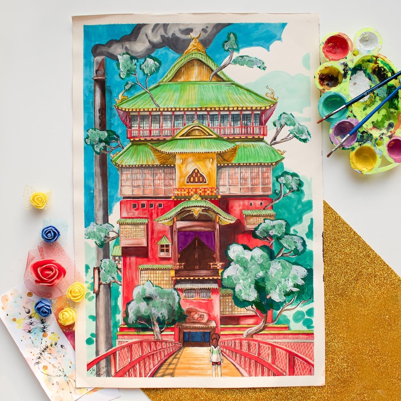 Ghibli Painting Acrylic - Etsy
