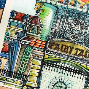 Fairy Tail Anime Guild House - Original Watercolor Fanart A4 Print - Etsy