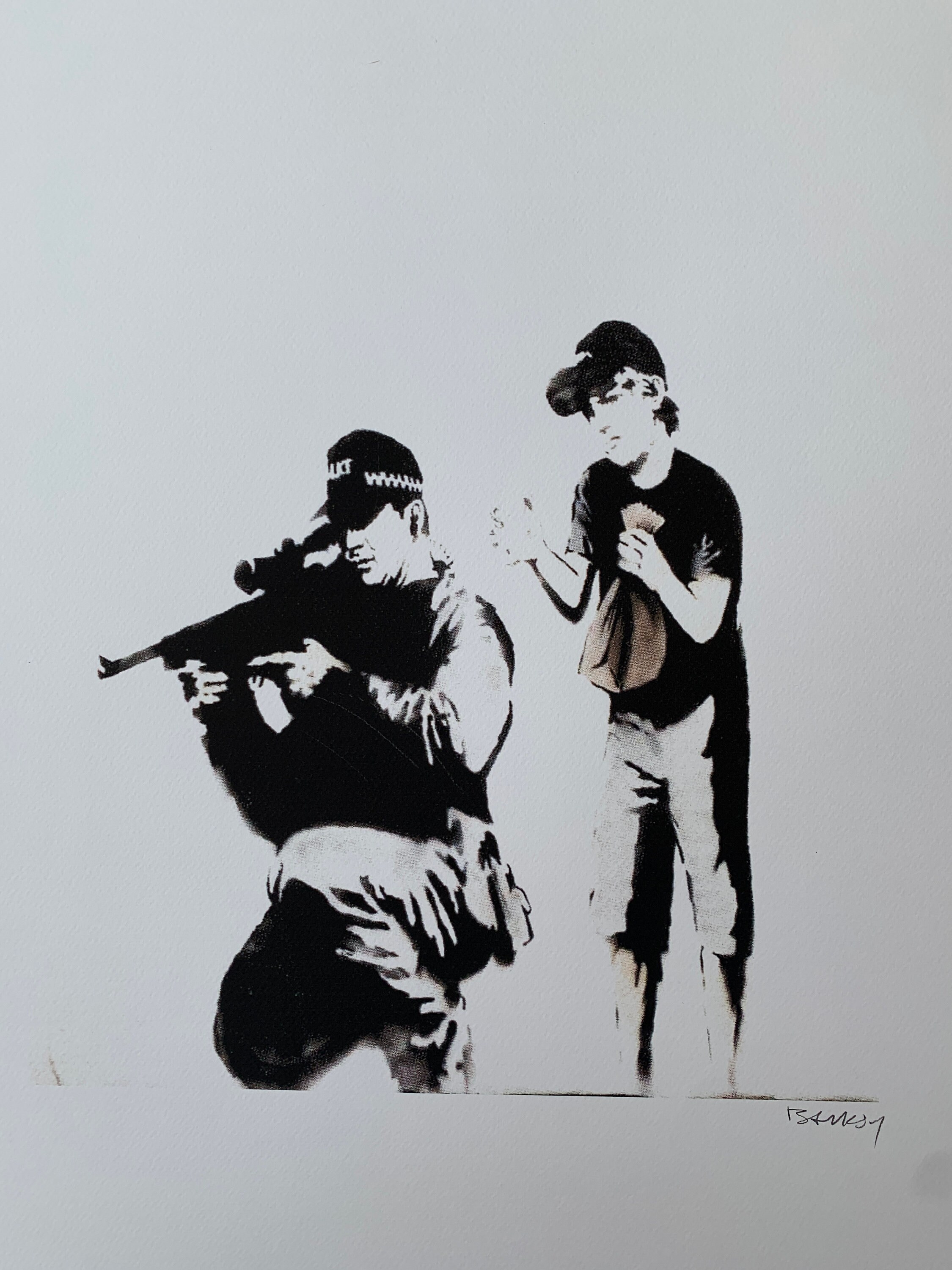 BANKSY Signed police Sniper Certificate banksy Wall Art, Banksy ...