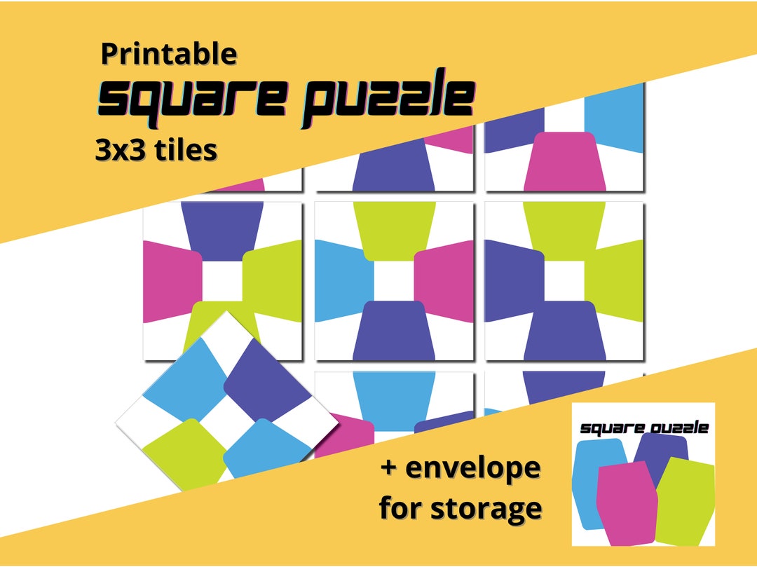 Scramble Squares Puzzle Game for Kids With Envelope for Storage, House ...