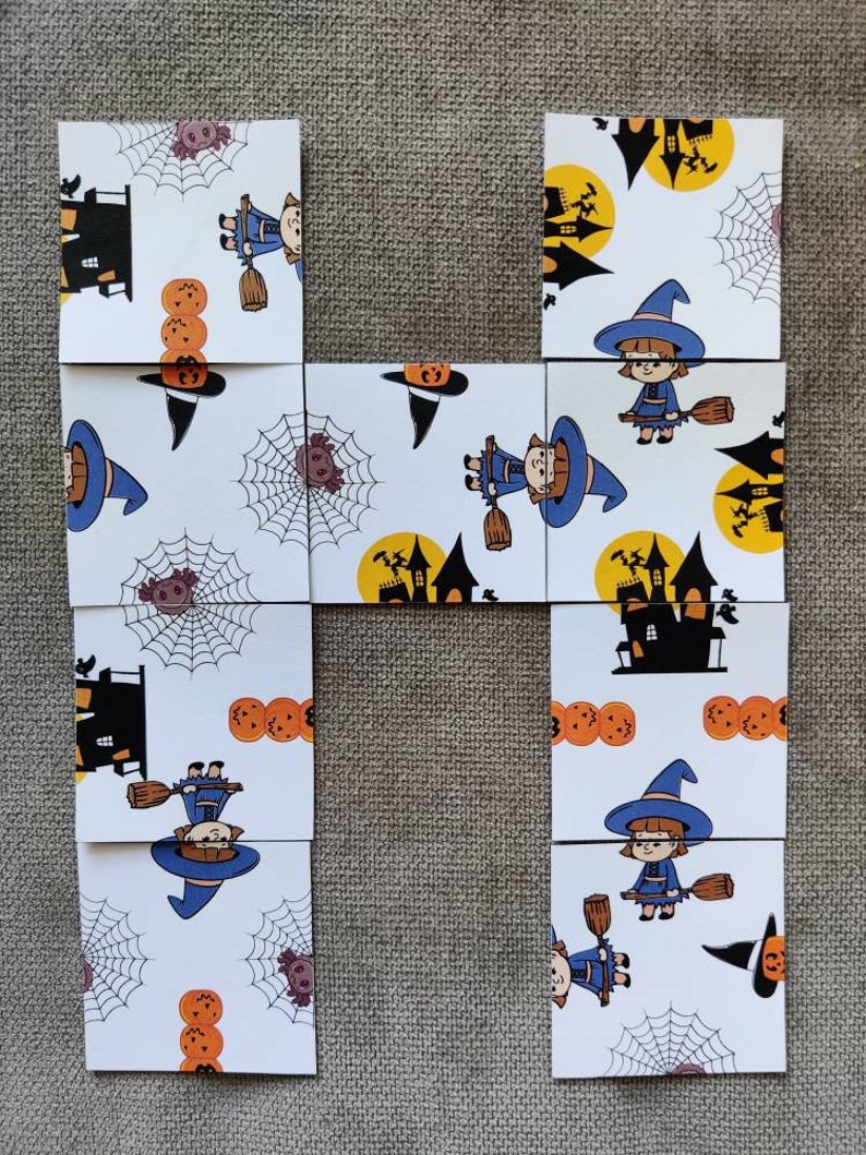 Special Printable Halloween Game for Kids 3x3 Piece Puzzle - Etsy