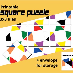 Scramble Squares Puzzle Game for Kids With Envelope for Storage ...
