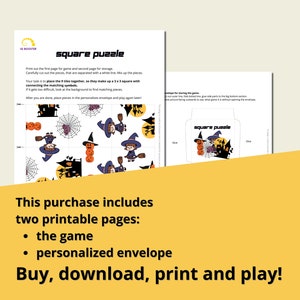 Special Printable Halloween Game for Kids, 3x3 Piece Puzzle With ...