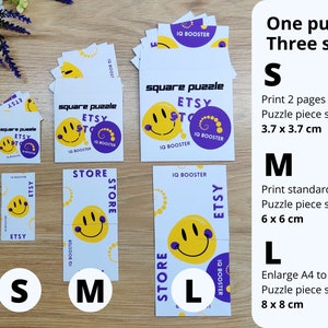 3x3 Scramble Squares Puzzle Game for Kids With Envelope for Storage ...