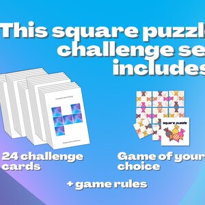 Square Puzzle Challenge Set, Printable Board Game for Kids ...