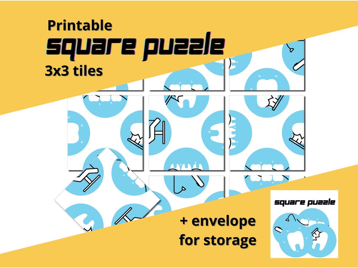 Scramble Squares Puzzle for Dentists, Kids Waiting for Dental ...