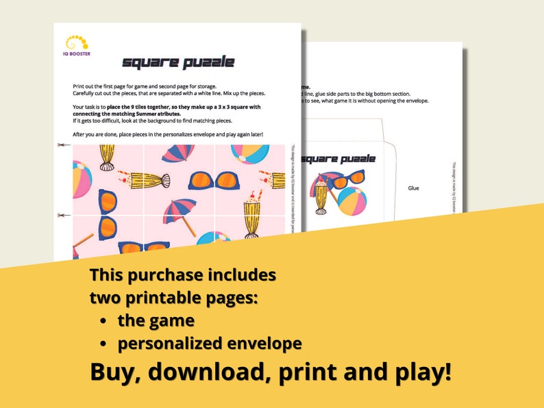 Printable Brain Game for Seniors, Kids,adults, Brain Teaser Puzzle, PDF ...