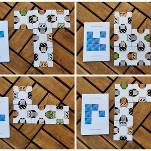 Square Puzzle Challenge Set, Printable Board Game for Kids ...