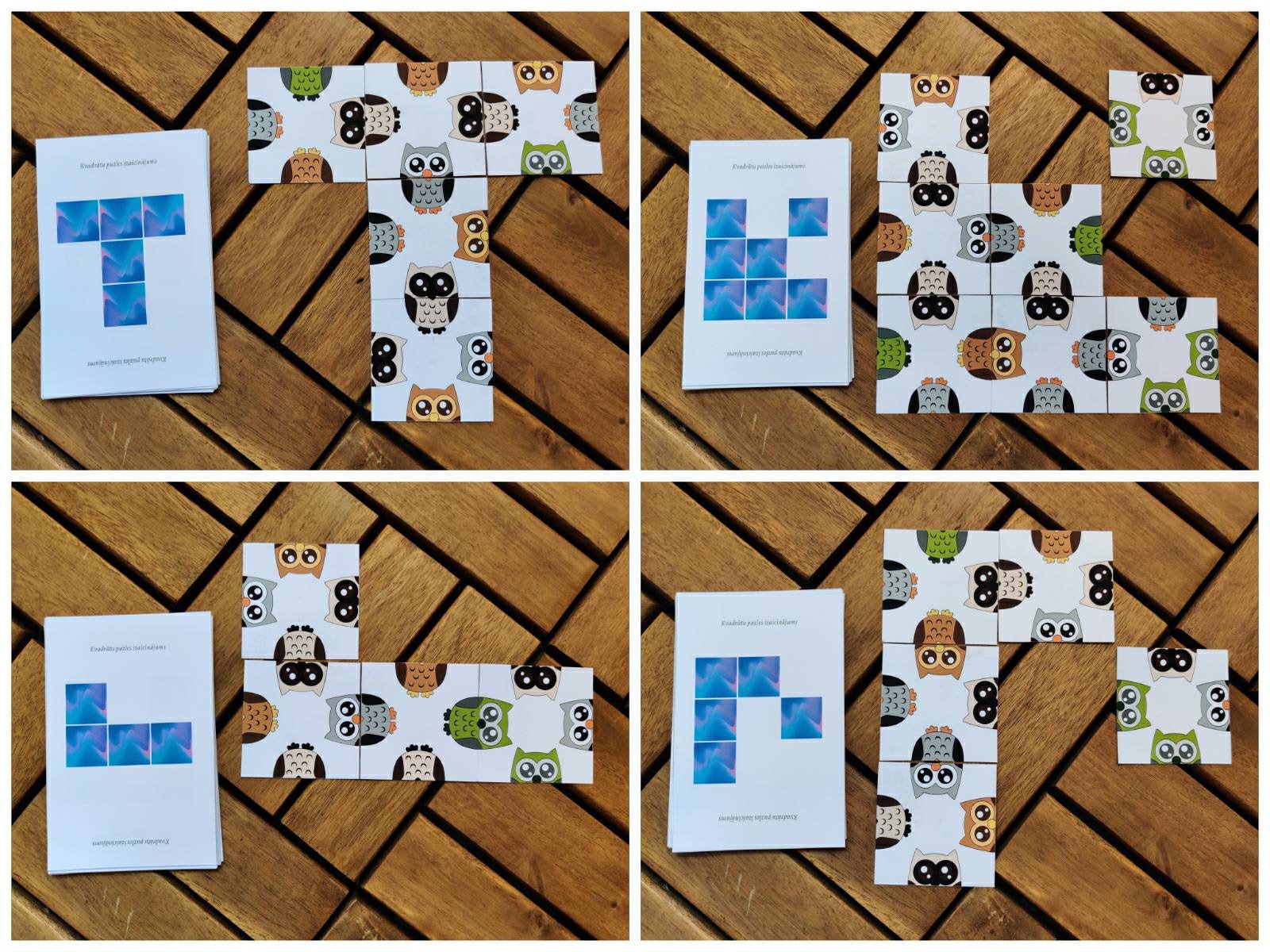 Square Puzzle Challenge Set, Printable Board Game for Kids ...