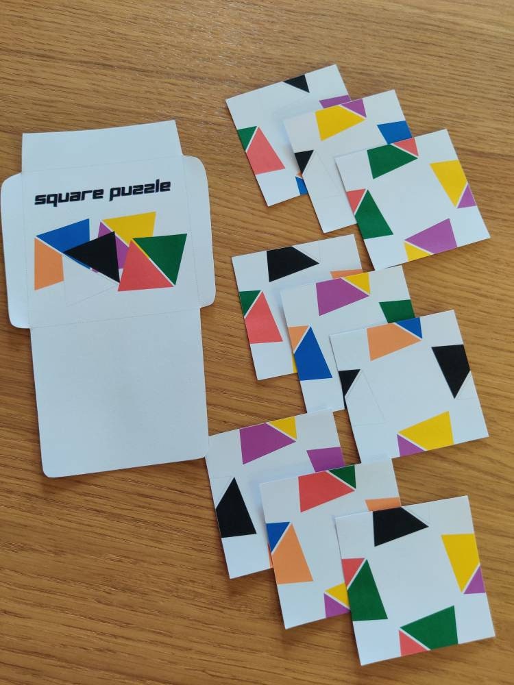 Scramble Squares Puzzle Game for Kids With Envelope for - Etsy