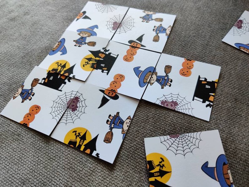 Special Printable Halloween Game for Kids 3x3 Piece Puzzle - Etsy