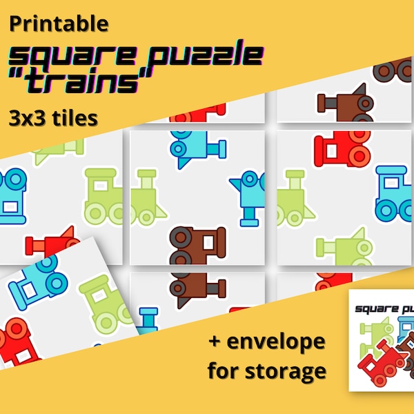 Train Puzzle for Kids - Etsy