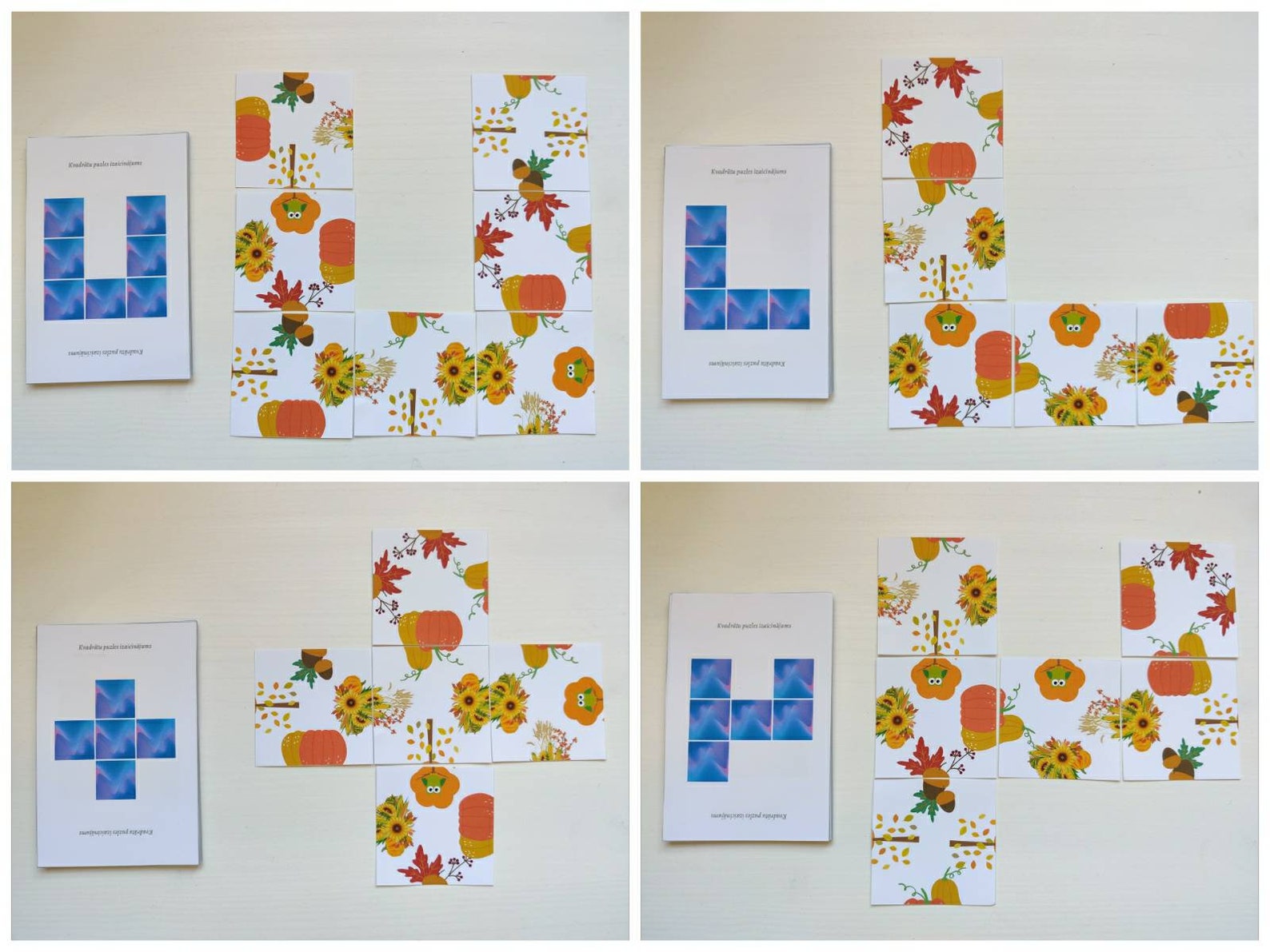 Square Puzzle Challenge Set, Printable Board Game for Kids ...