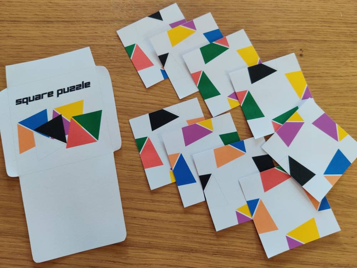Scramble Squares Puzzle Game for Kids With Envelope for - Etsy
