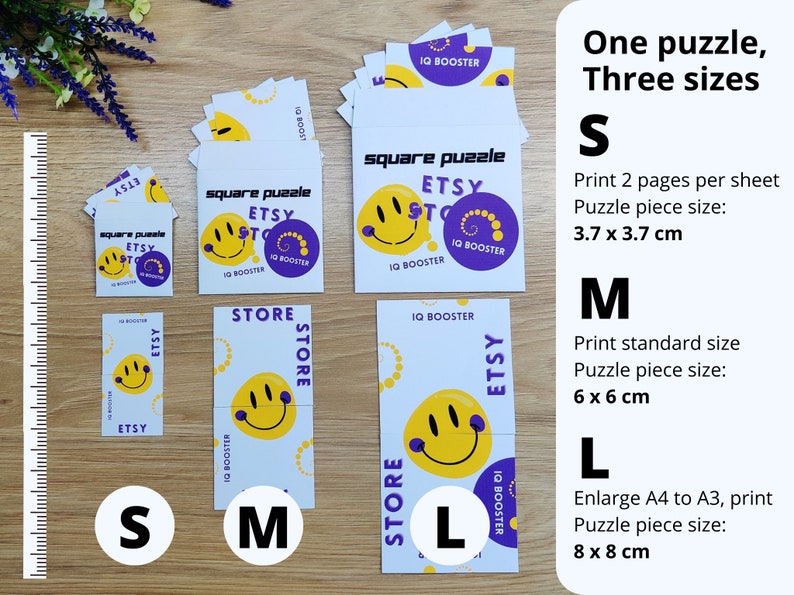 9 Piece Tile Game | Printable Game | Print Puzzle 3x3 | Fun Squares ...