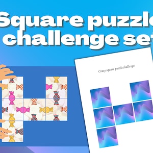 Square Puzzle Challenge Set, Printable Board Game for Kids ...