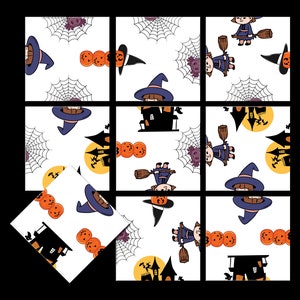 Special Printable Halloween Game for Kids, 3x3 Piece Puzzle With ...
