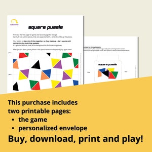 Scramble Squares Puzzle Game for Kids With Envelope for Storage ...