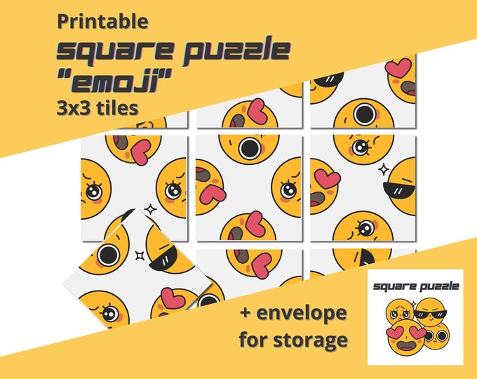 Printable Puzzle 3x3 Fun Squares Cars PDF Instant Download - Etsy