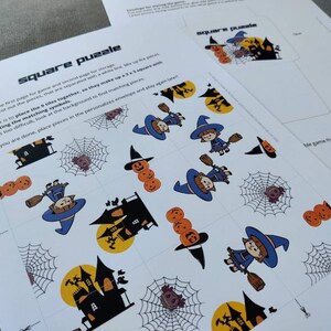 Special Printable Halloween Game for Kids, 3x3 Piece Puzzle With ...