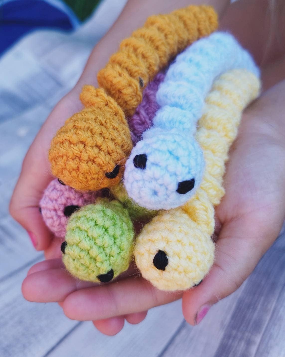 Worry Worm Crochet Fidget Toy Stress Anxiety ADHD Help - Etsy