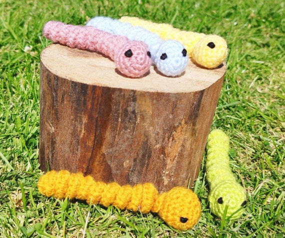 Worry Worm. Crochet Fidget Toy. Stress Anxiety ADHD Help for - Etsy UK
